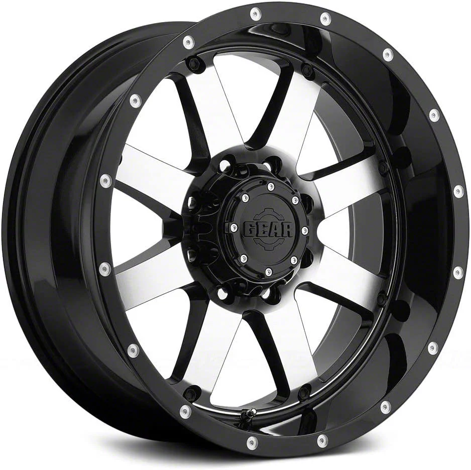 Gear Off-Road Toyota 4-Runner Big Block Gloss Black Machined 6-Lug ...