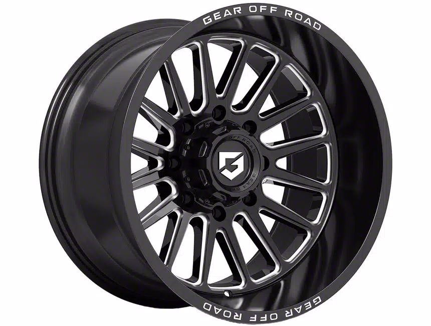 Gear Off-Road Tacoma Leverage Gloss Black Milled 6-Lug Wheel; 20x10 ...