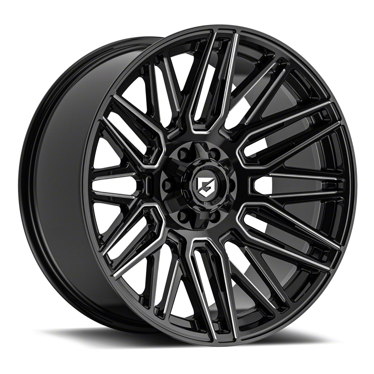 Gear Off-Road Bronco 770 Gloss Black Milled 6-Lug Wheel; 22x10; -19mm ...