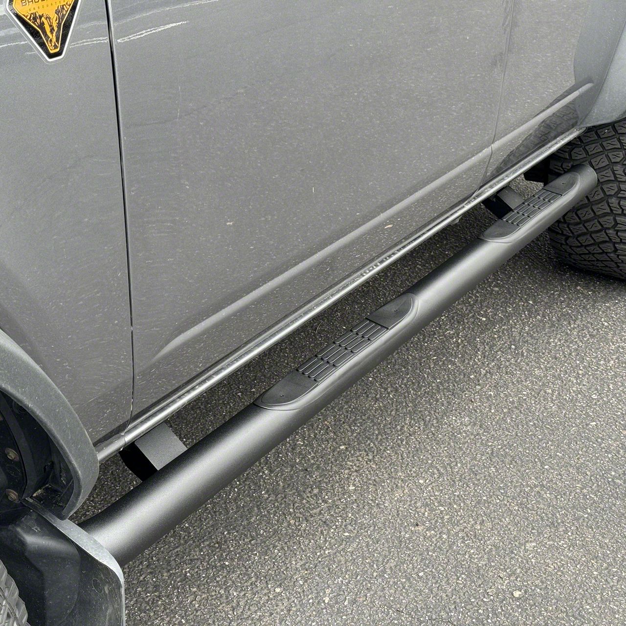 Go Rhino Bronco 3-Inch 4000 Series Cab Length Side Step Bars; Textured ...
