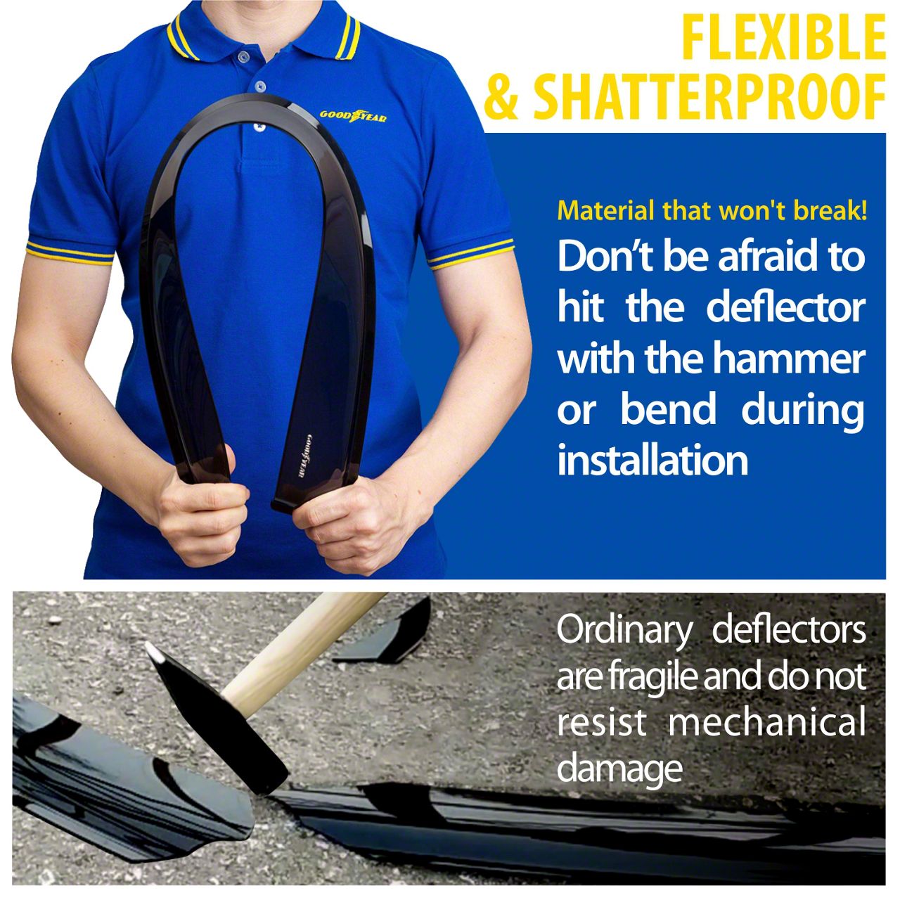 Goodyear Car Accessories Bronco Sport Shatterproof Tape-On Window ...