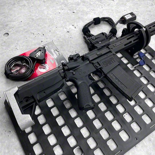 Grey Man Tactical Tacoma Locking Rifle Rack MOLLE Panel with SC-6 Mount ...