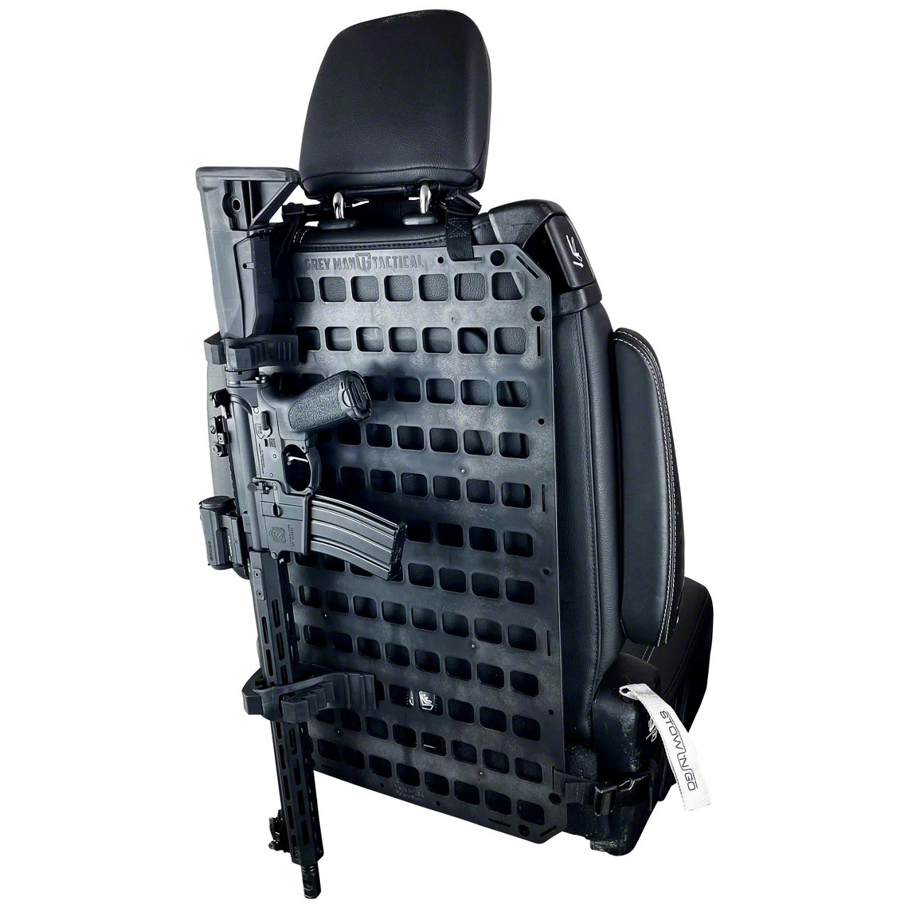 Grey Man Tactical Tacoma Vehicle Rifle Rack MOLLE Panel; Black; 15.25 ...