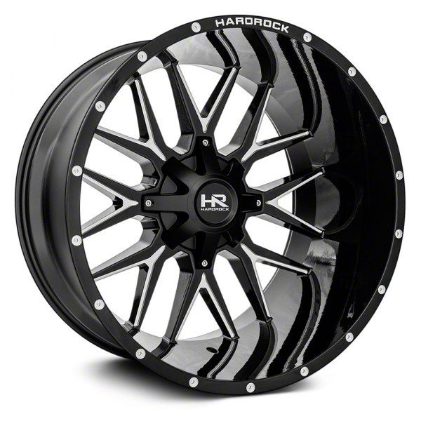 Hardrock Offroad Bronco Affliction Gloss Black Milled 6-Lug Wheel ...