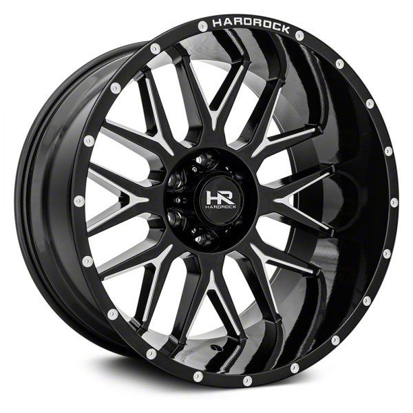 Hardrock Offroad Tacoma Affliction Xposed Gloss Black Milled 6-Lug ...