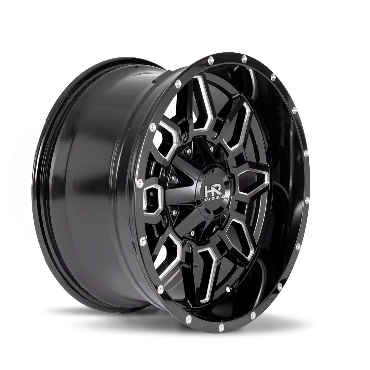 Hardrock Offroad Titan XD Striker Gloss Black Milled 6-Lug Wheel; 20x12; -51mm Offset H718 ...