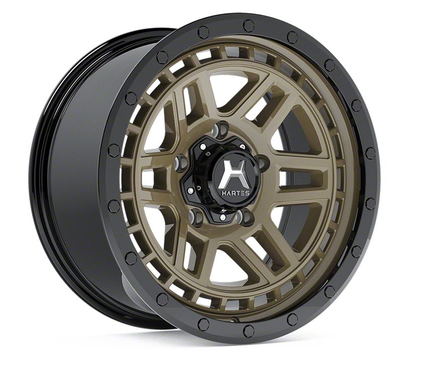 Hartes Metal Tacoma Beast Matte Bronze with Black Simulated Beadlock 6 ...