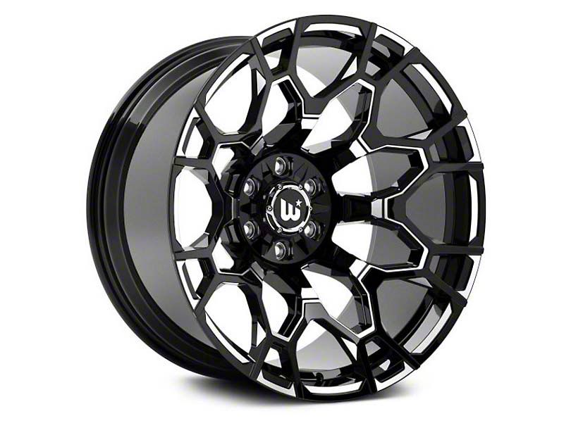 Hartes Metal Tundra Spur Gloss Black Milled Wheel; 20x10; -12mm Offset ...