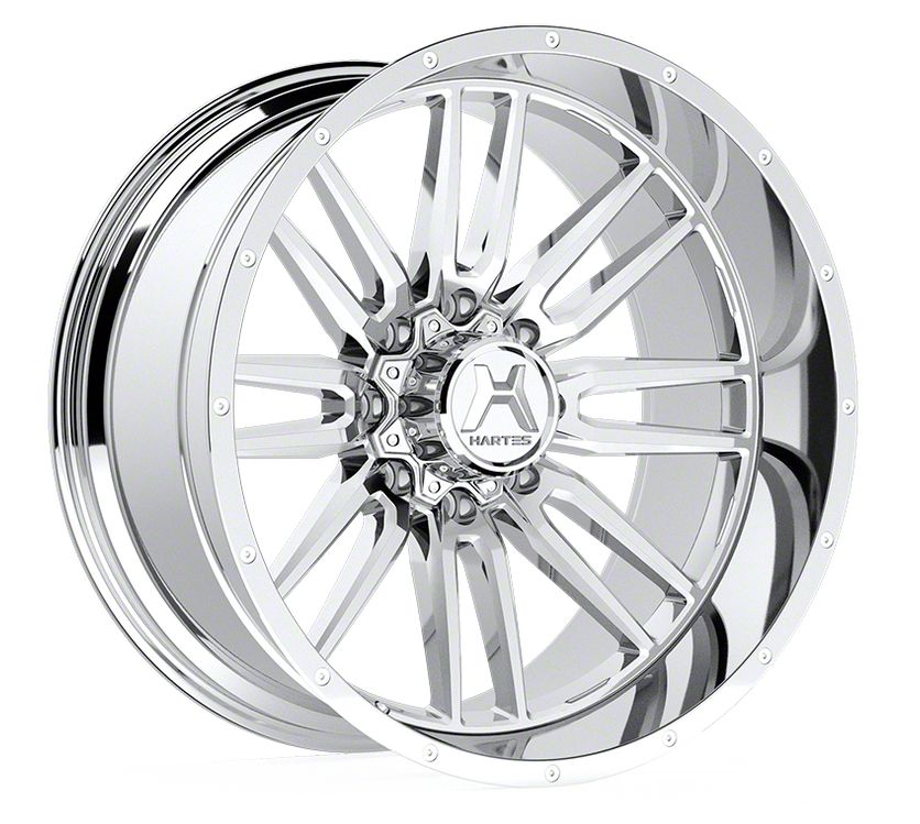 Hartes Metal Bronco Whipsaw Polished 6-Lug Wheel; 24x12; -44mm Offset ...