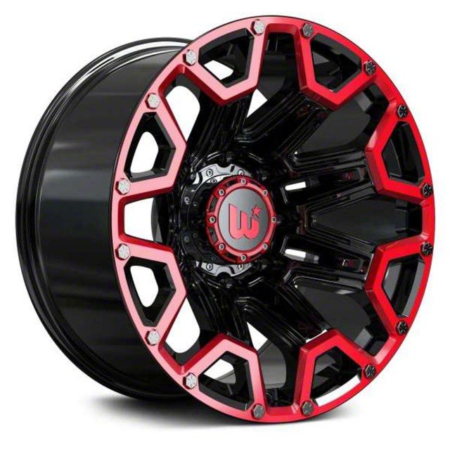 Hartes Metal Jeep Grand Cherokee Blaze Gloss Black Machined with Red ...