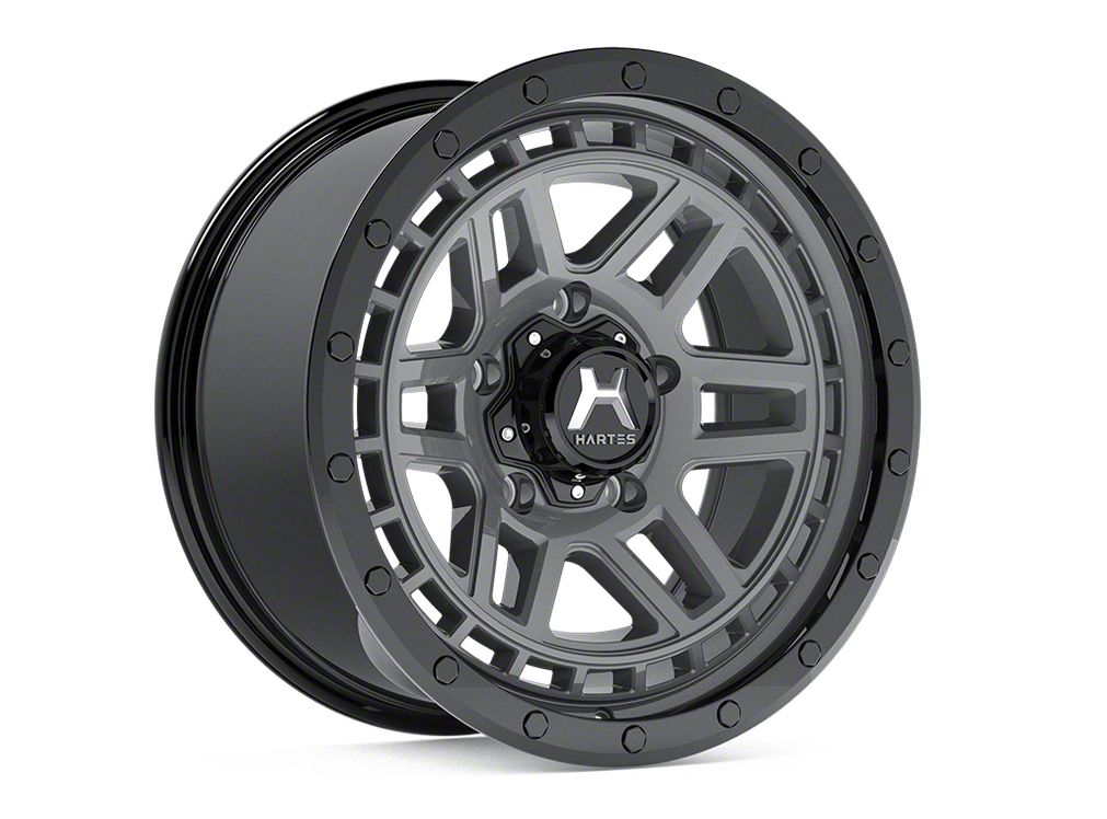 Hartes Metal Tacoma Beast Anthracite with Black Simulated Beadlock 6 ...