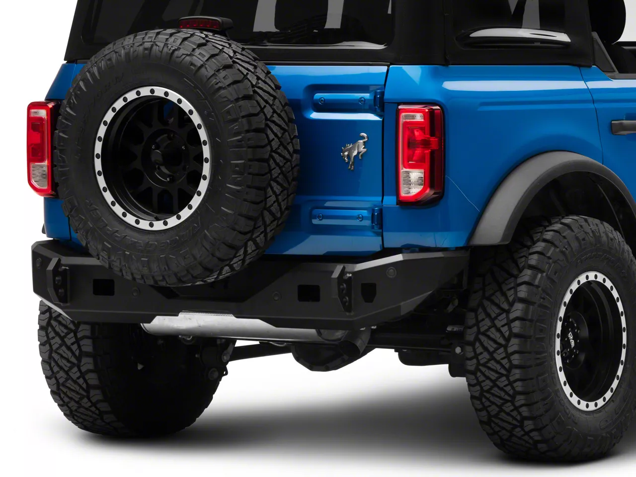 Havoc Offroad Bronco Steel Bender Rear Bumper; Textured Black HFB-03 ...