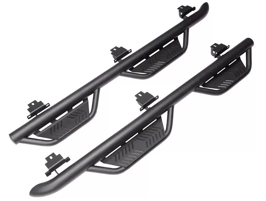 Havoc Offroad Jeep Wrangler HS2 Hoop Side Step Bars; Textured Black HPG ...