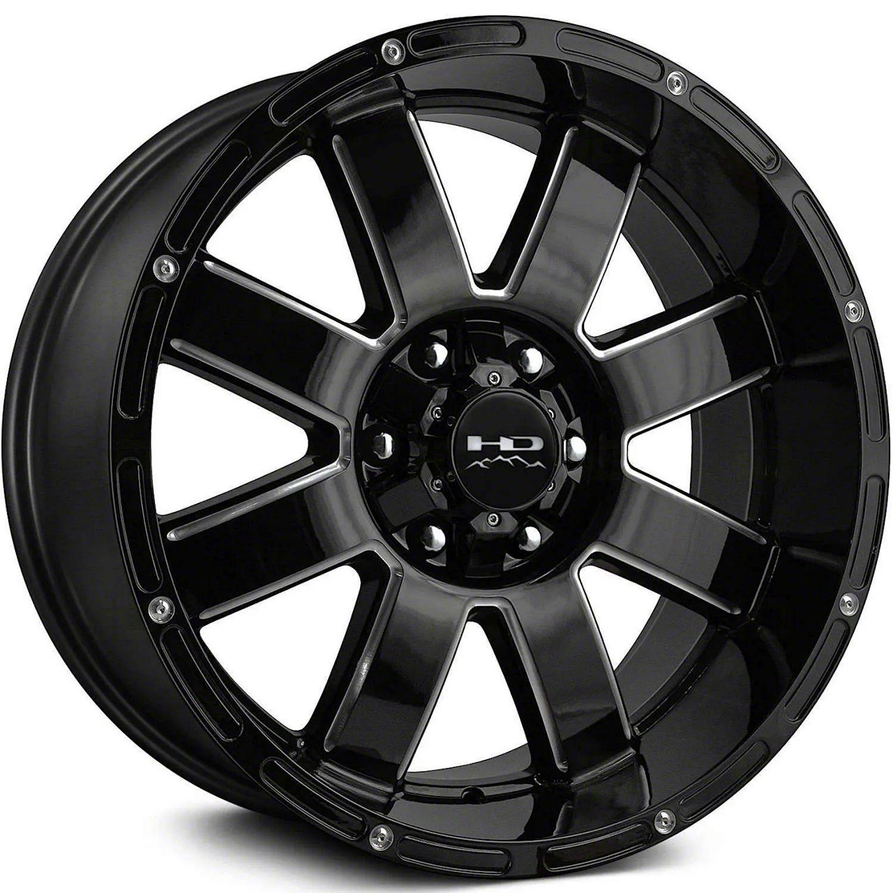 HD Off-Road Wheels Toyota 4-Runner 8 Point Gloss Black Milled 6-Lug ...