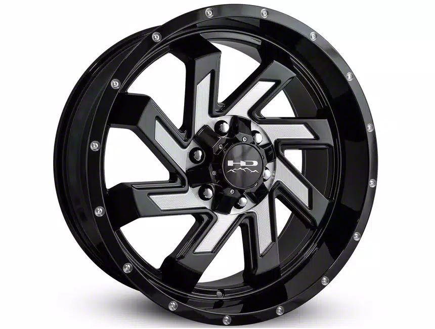 HD Off-Road Wheels Toyota 4-Runner SAW Gloss Black Milled Edges 6-Lug ...