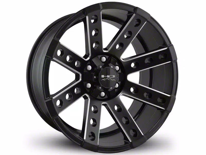 HD Off-Road Wheels Bronco Buckshot Satin Black Milled 6-Lug Wheel ...