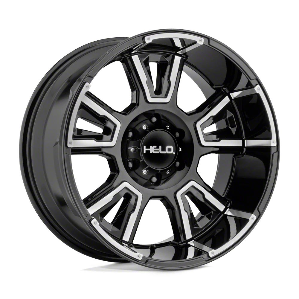 HELO Tacoma HE914 Gloss Black Machined 6-Lug Wheel; 20x10; -18mm Offset ...