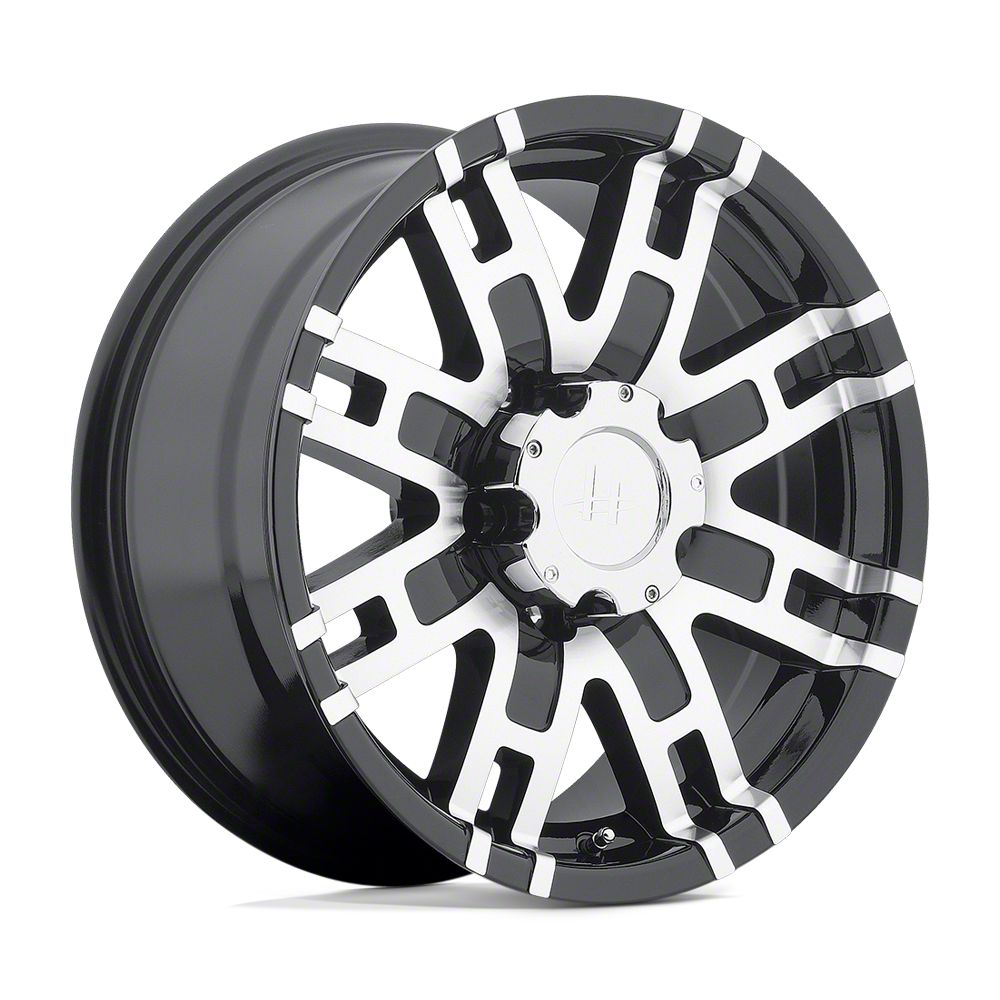 HELO Tacoma HE835 Gloss Black Machined 6-Lug Wheel; 17x8; 0mm Offset ...