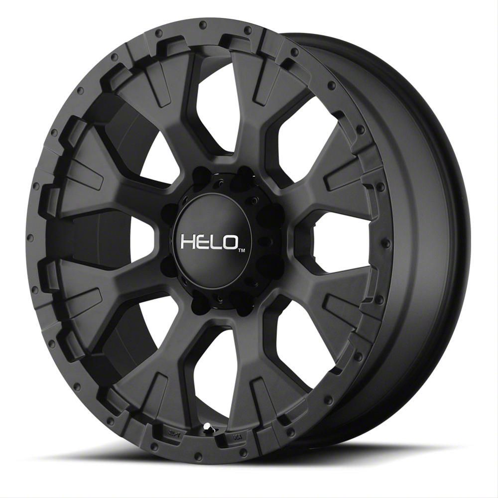 HELO Bronco HE878 Satin Black 6-Lug Wheel; 20x9; -12mm Offset ...