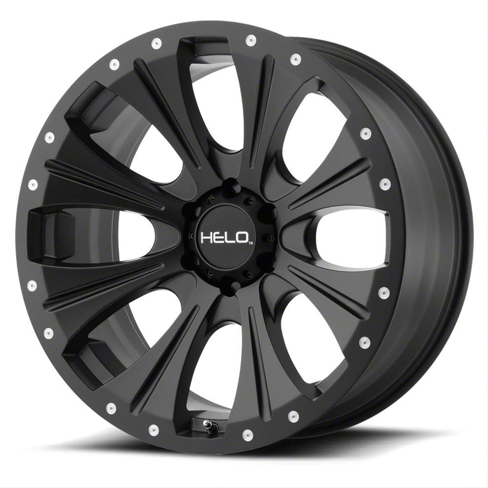 HELO Bronco HE901 Satin Black Dark Tint 6-Lug Wheel; 18x9; 18mm Offset ...