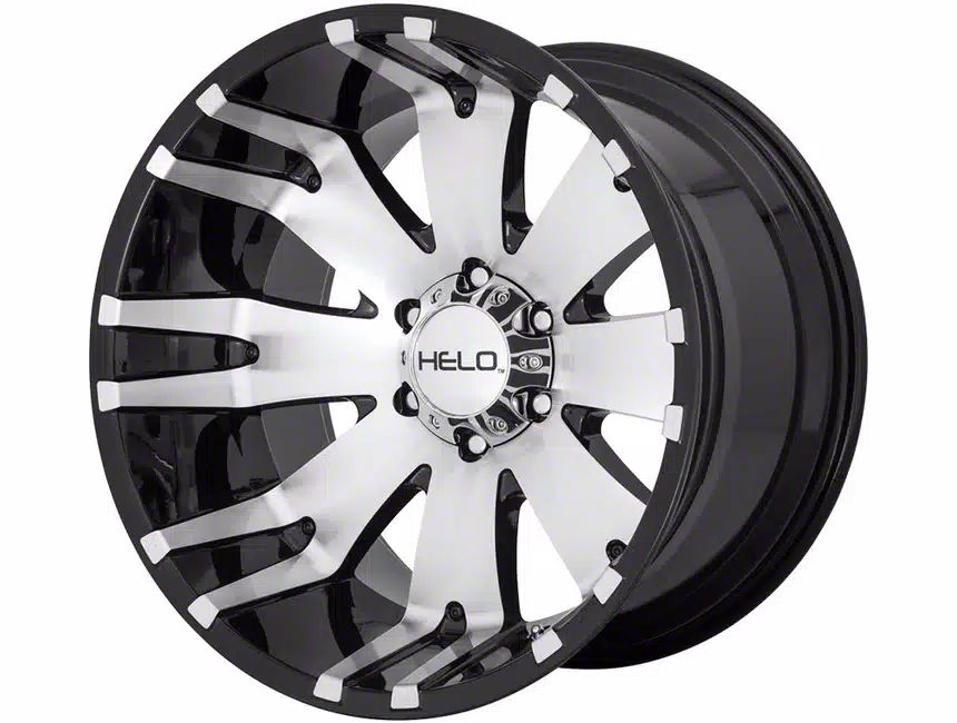 HELO Bronco HE917 Gloss Black Machined 6-Lug Wheel; 20x9; 18mm Offset ...