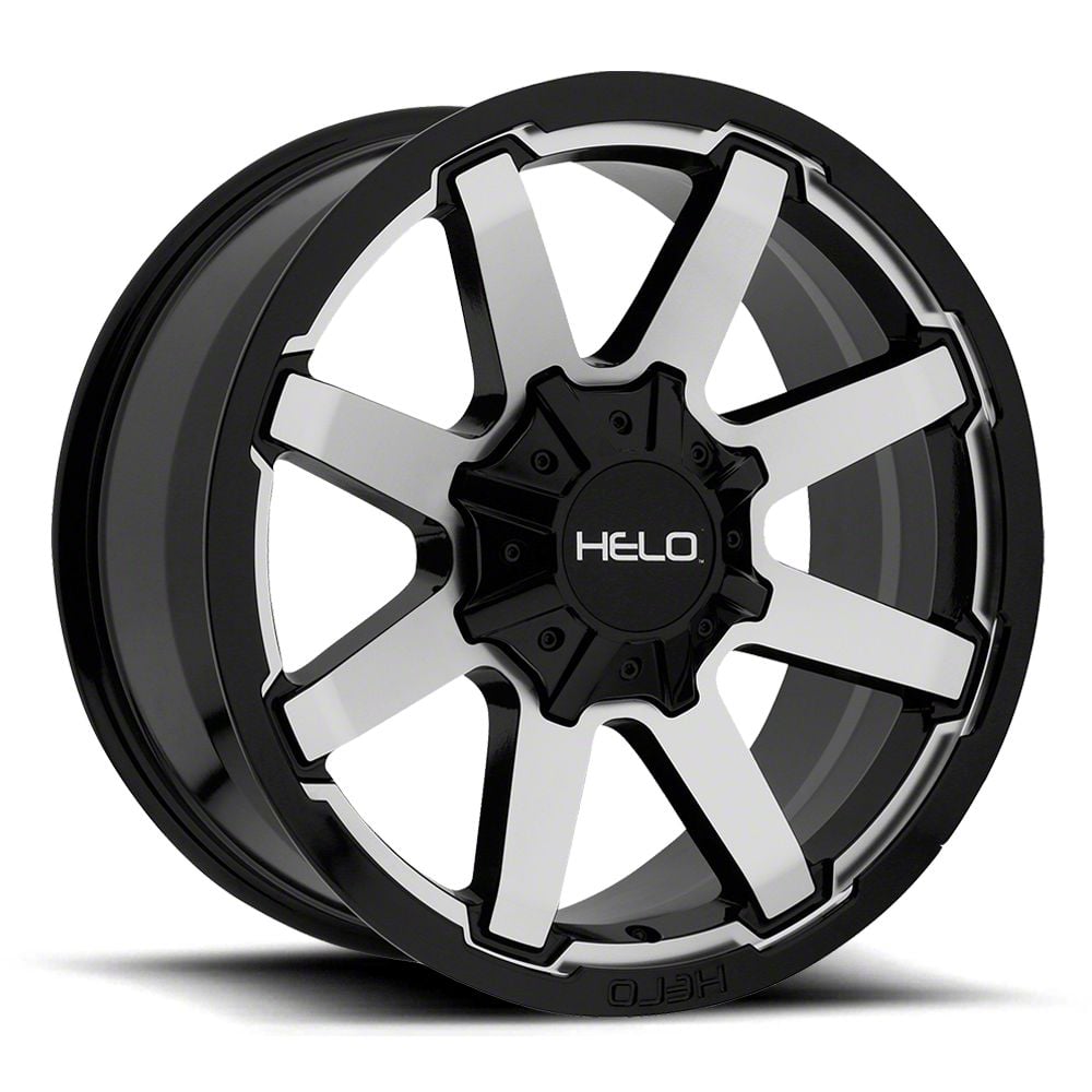 HELO Bronco HE909 Gloss Black Machined 6-Lug Wheel; 18x9; 0mm Offset ...