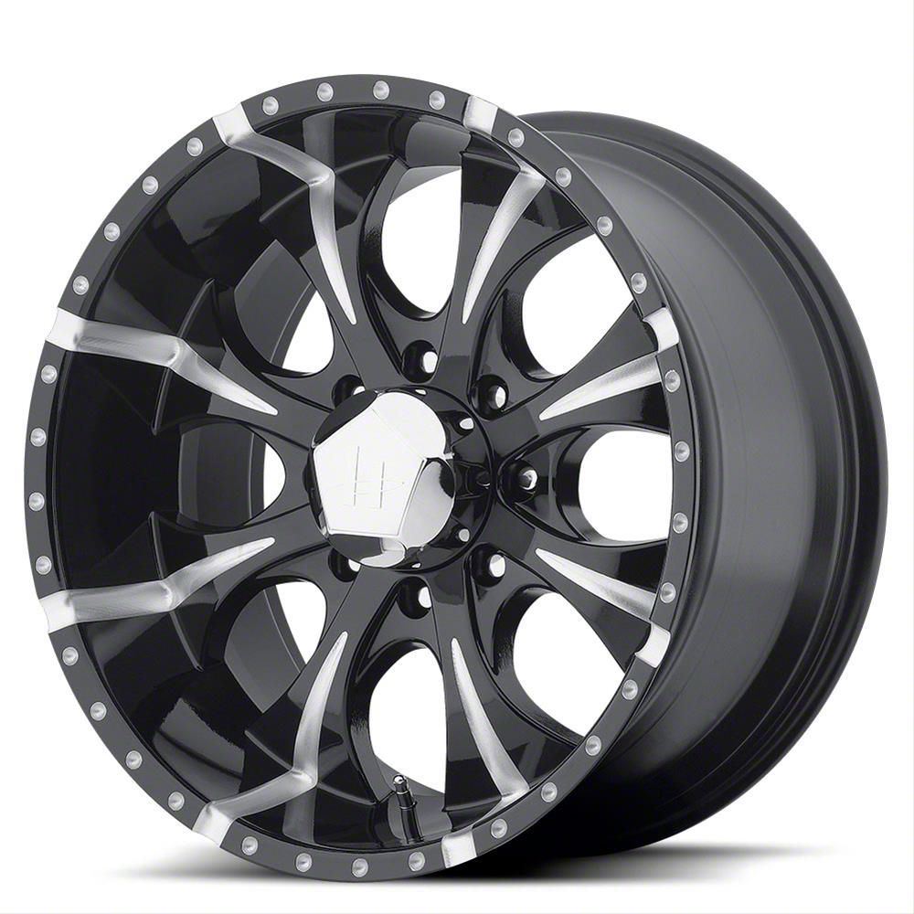 HELO Titan HE791 MAXX Gloss Black Milled 6-Lug Wheel; 18x9; -12mm ...