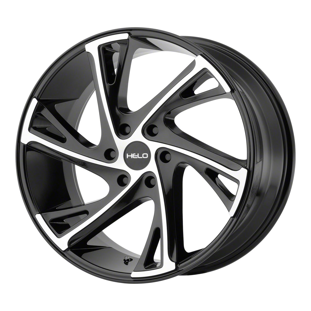 HELO Titan HE903 Gloss Black Machined 6-Lug Wheel; 22x9; 30mm Offset ...