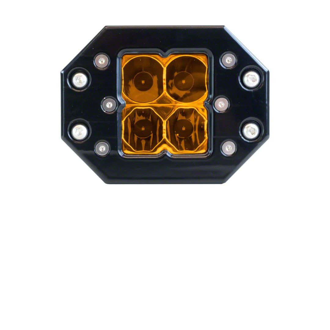 Heretic Studios Bronco Quattro Amber LED Pod Light; Combo Beam 52218 ...