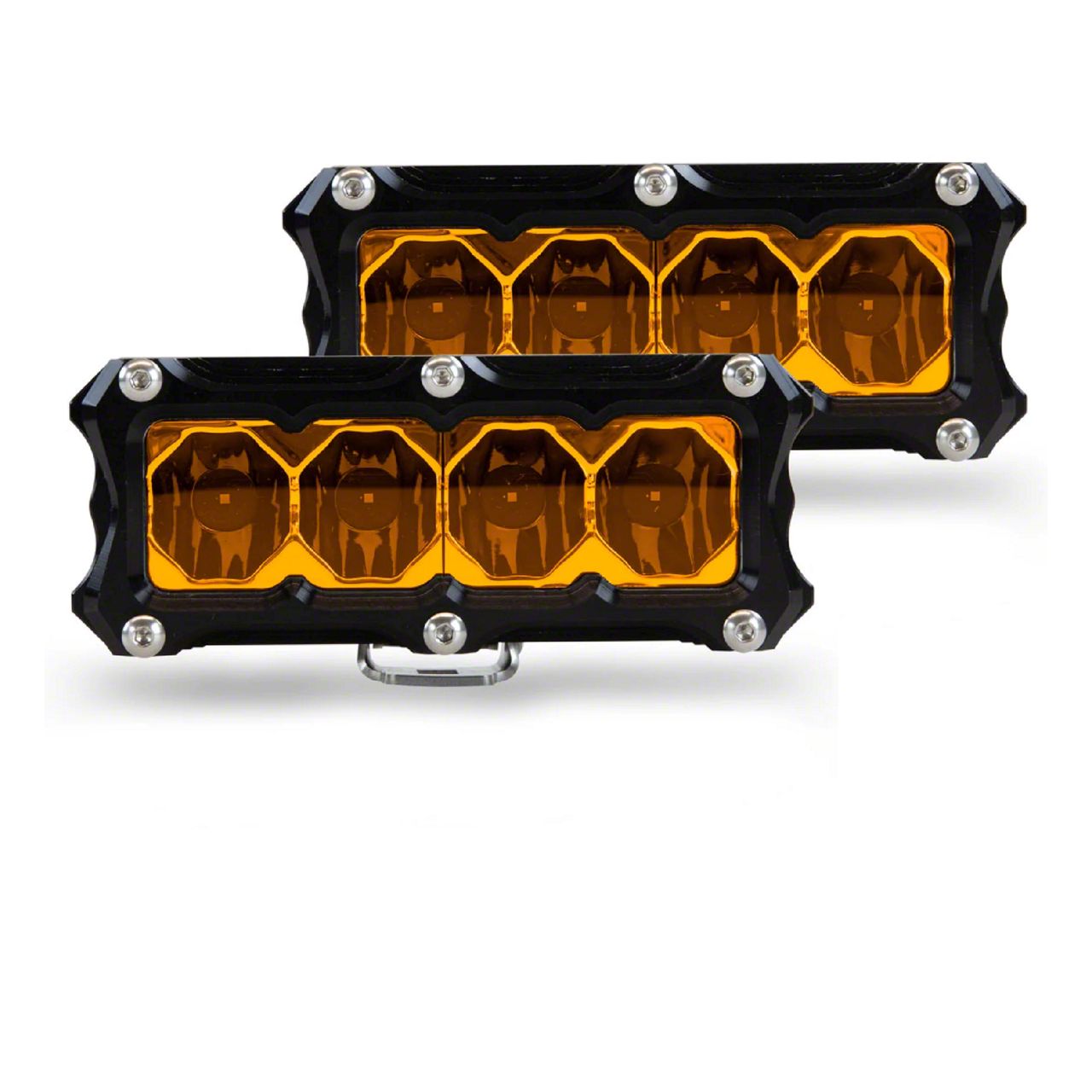 Heretic Studios Tundra 4-Inch Amber LED Pod Lights; Spot Beam 50420 ...