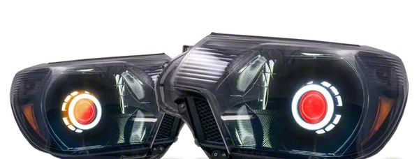 HID Projectos Tacoma MONSTER Stage 2 LED Headlights; Black Housing ...