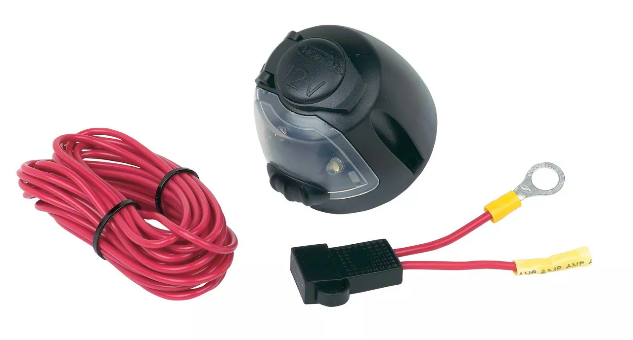 Jeep Gladiator 12V Power Socket with Utility Light and Power Wire