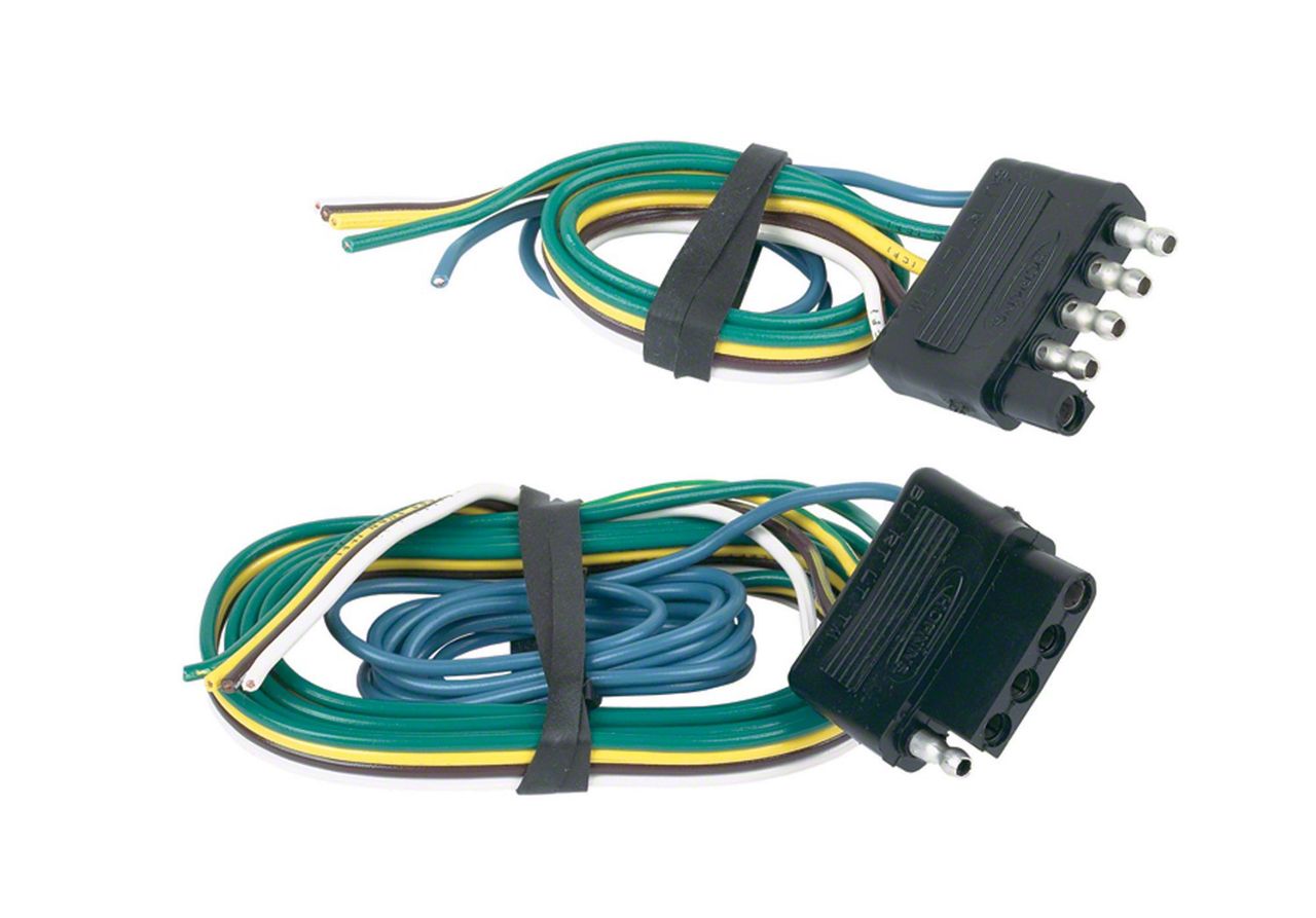 Tundra 5-Wire Flat Connector Set; 48-Inch Vehicle Side/12-Inch Trailer Side