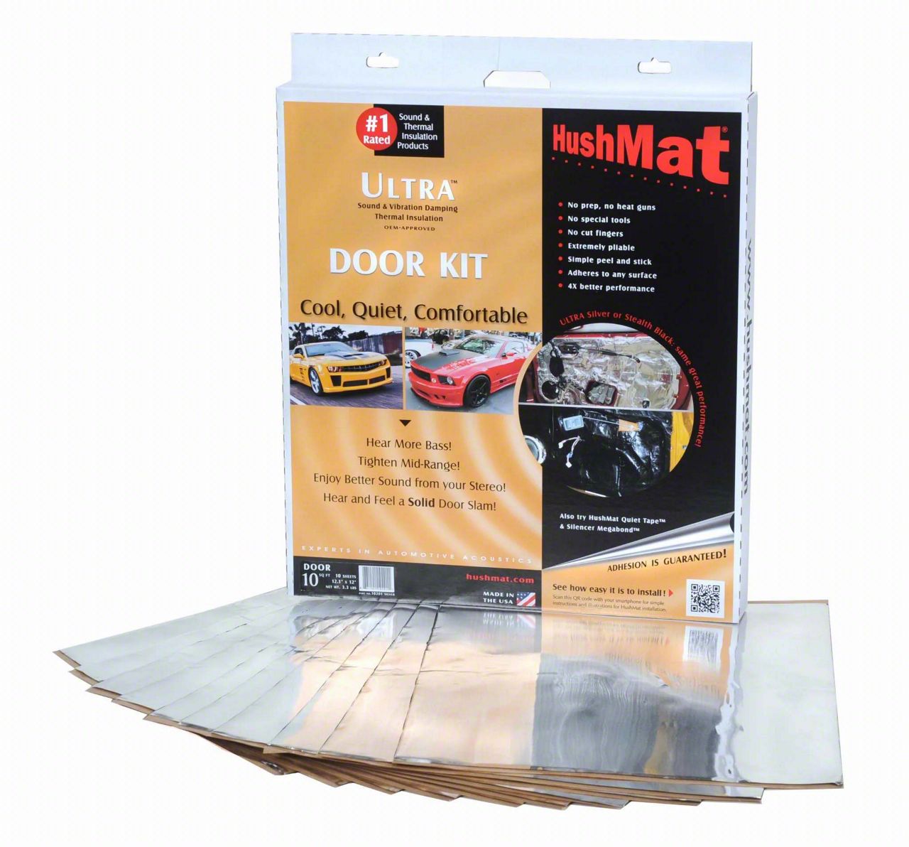 Hushmat Tundra Deadening and Insulation Kit; Door 10201 (Universal ...