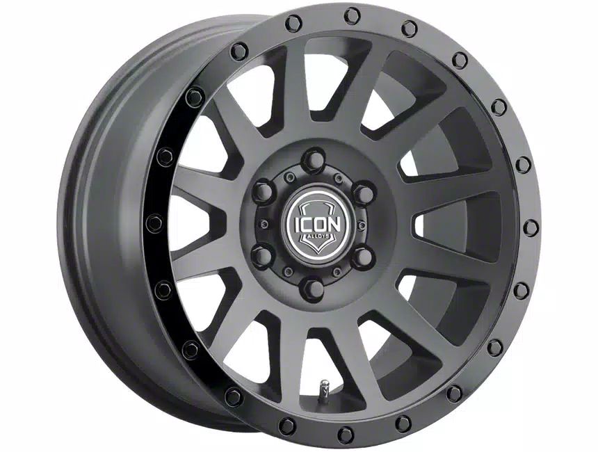 ICON Alloys Tundra Compression Double Black 5-Lug Wheel; 17x8.5; 25mm ...