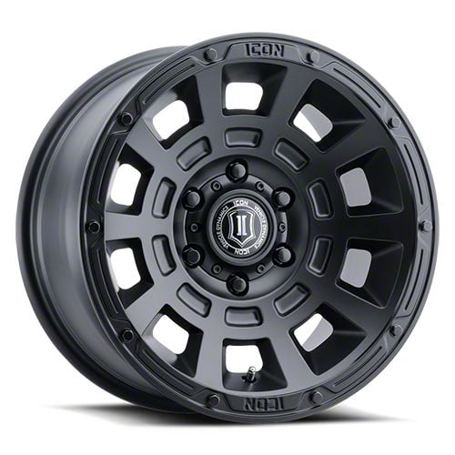 ICON Alloys Toyota 4-Runner Thrust Satin Black 6-Lug Wheel; 17x8.5; 0mm ...
