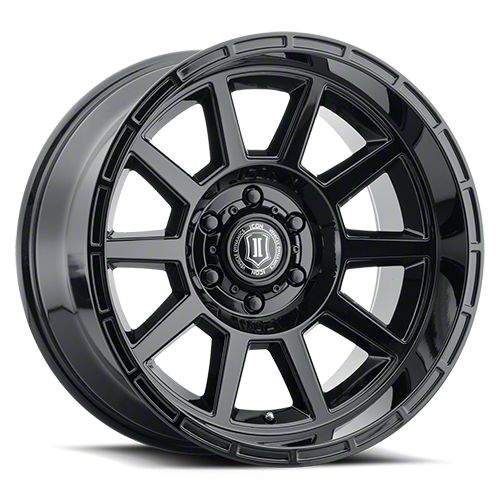 ICON Alloys Bronco Recoil Gloss Black 6-Lug Wheel; 20x10; -24mm Offset ...