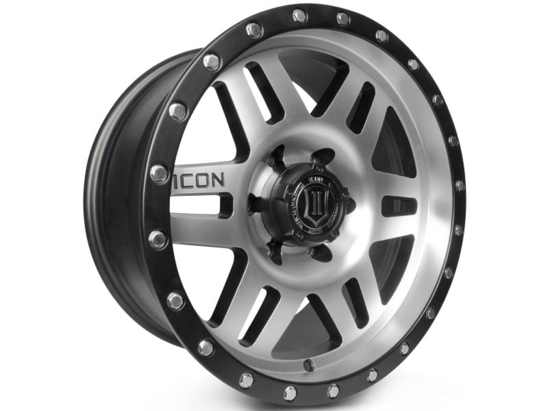 ICON Alloys Tacoma Six Speed Satin Black Machined 6-Lug Wheel; 17x8.5 ...