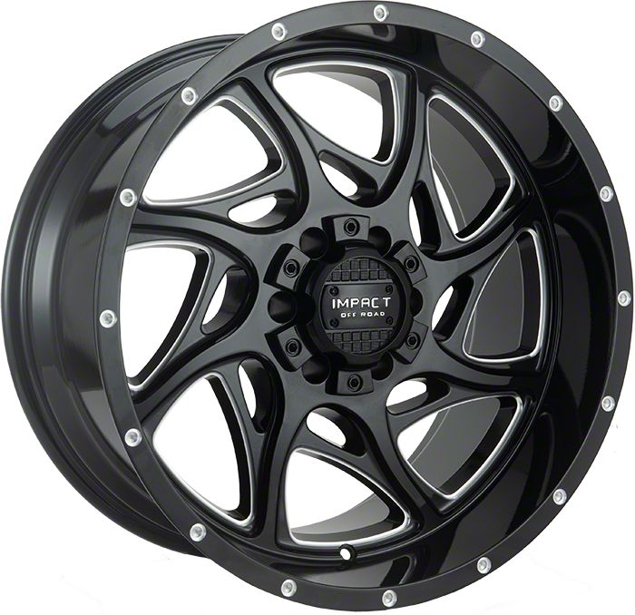 Impact Wheels Tacoma 832 Gloss Black Milled 6-Lug Wheel; 20x10; -12mm ...