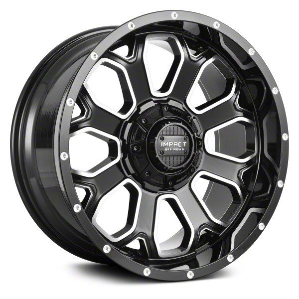 Impact Wheels Jeep Wrangler 819 Matte Black Milled Wheel; 17x9; -12mm ...