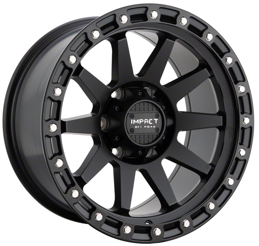 Impact Wheels Jeep Wrangler 882 Satin Black Wheel; 17x9; -12mm Offset 882SB-79050-12 (18-26 Jeep ...