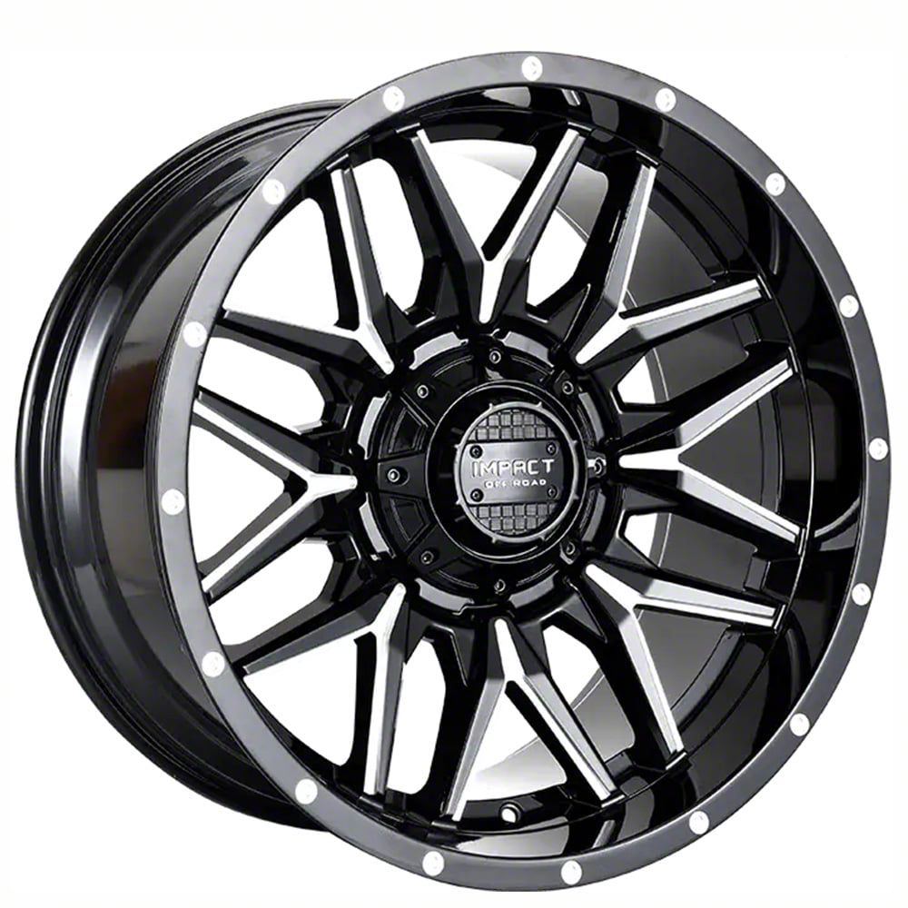 Impact Wheels Jeep Wrangler 819 Matte Black Milled Wheel; 17x9; -12mm ...