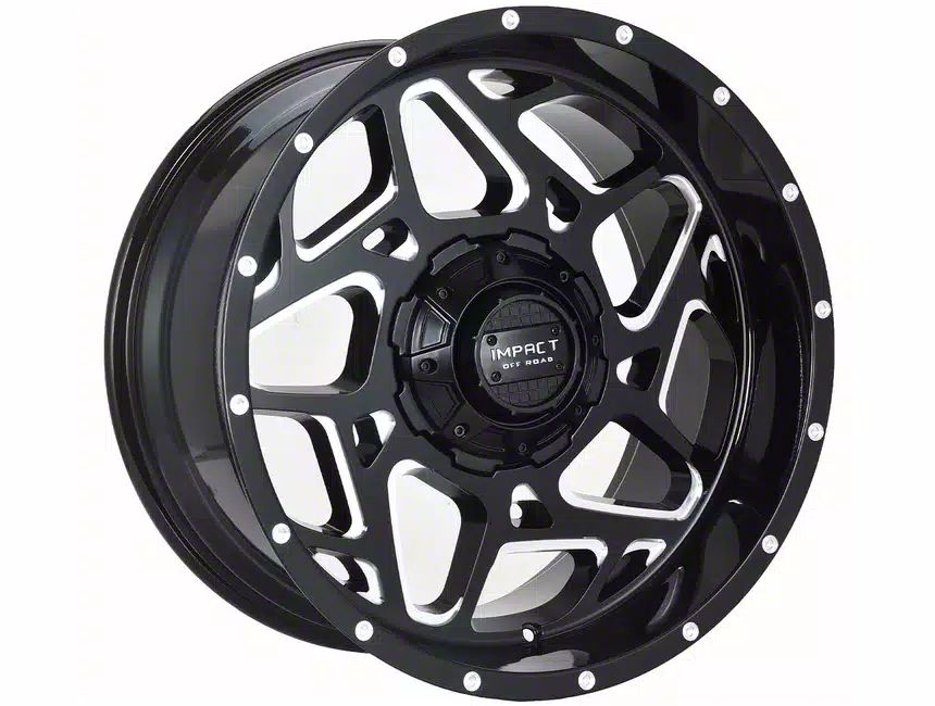 Impact Wheels Tacoma 822 Gloss Black Milled 6-Lug Wheel; 17x9; -12mm ...