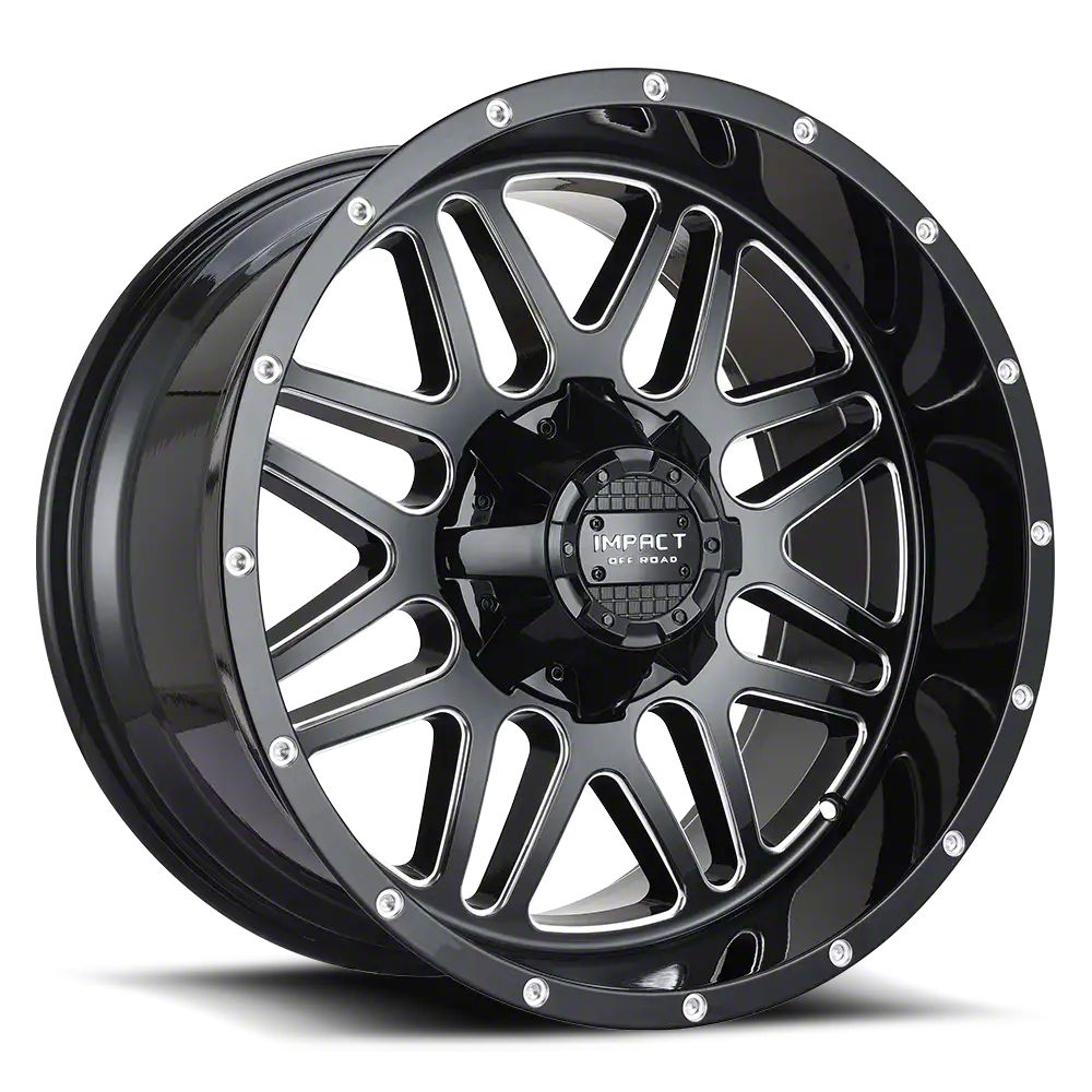 Impact Wheels Titan XD 806 Gloss Black Milled 6-Lug Wheel; 22x12; -44mm ...