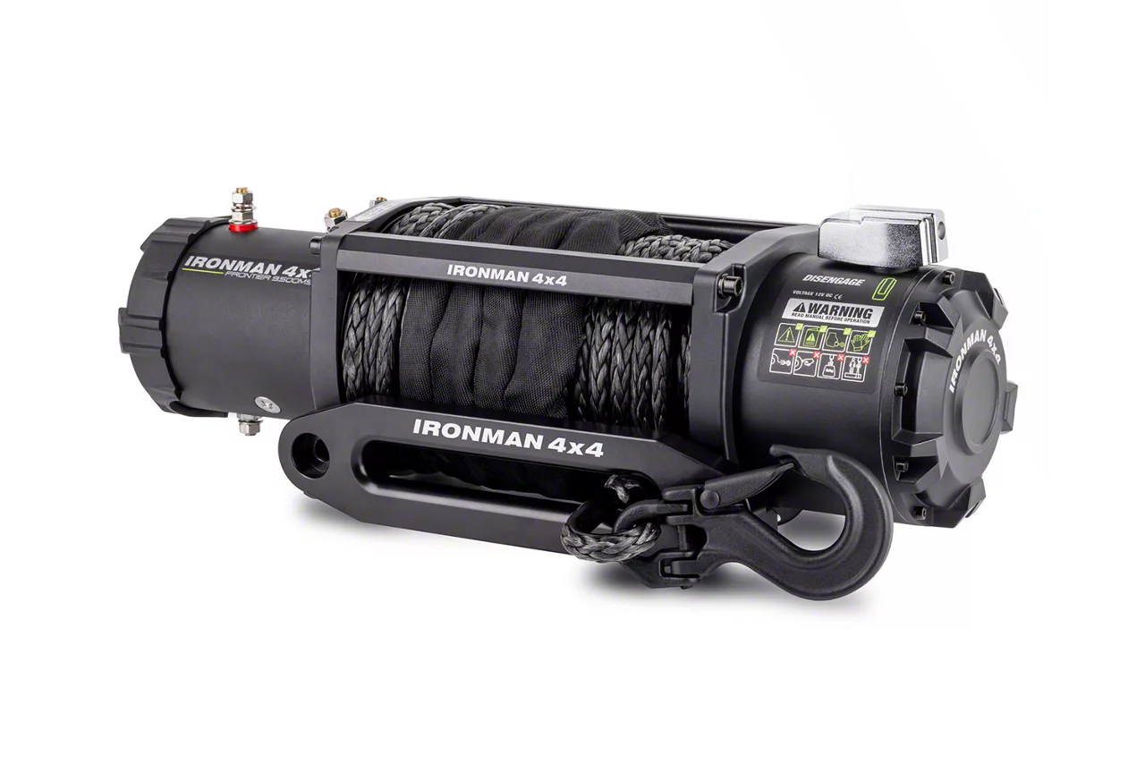 Ironman 4x4 Jeep Wrangler Frontier 9,500 lb. Winch with Synthetic Rope ...