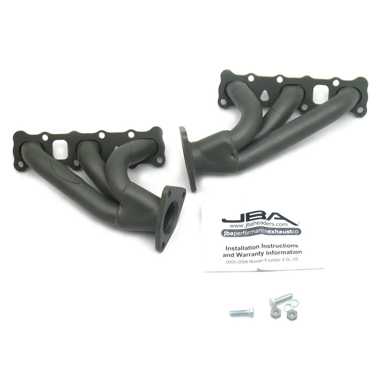 JBA Frontier 1-5/8-Inch Shorty Headers; Titanium Ceramic 1410SJT (05-19 ...
