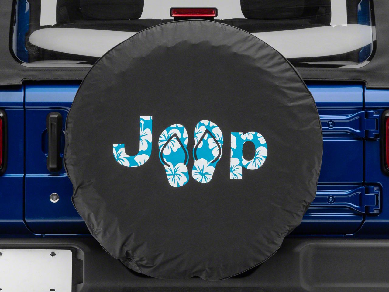Jeep Wrangler Jeep Aloha Sandals Spare Tire Cover Black 66 18 Jeep