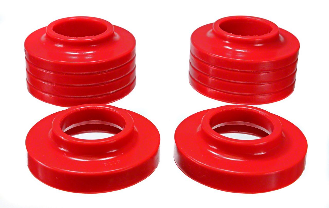 Jeep Cherokee 1.75-Inch Front or Rear Coil Spring Lift Isolators; Red ...