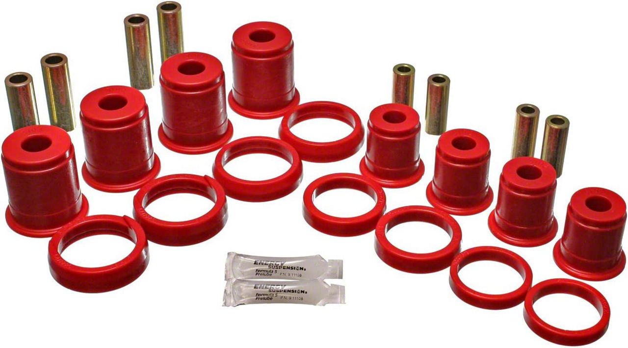 Jeep Cherokee Front Control Arm Bushings; Red (85-98 2WD Jeep Cherokee ...
