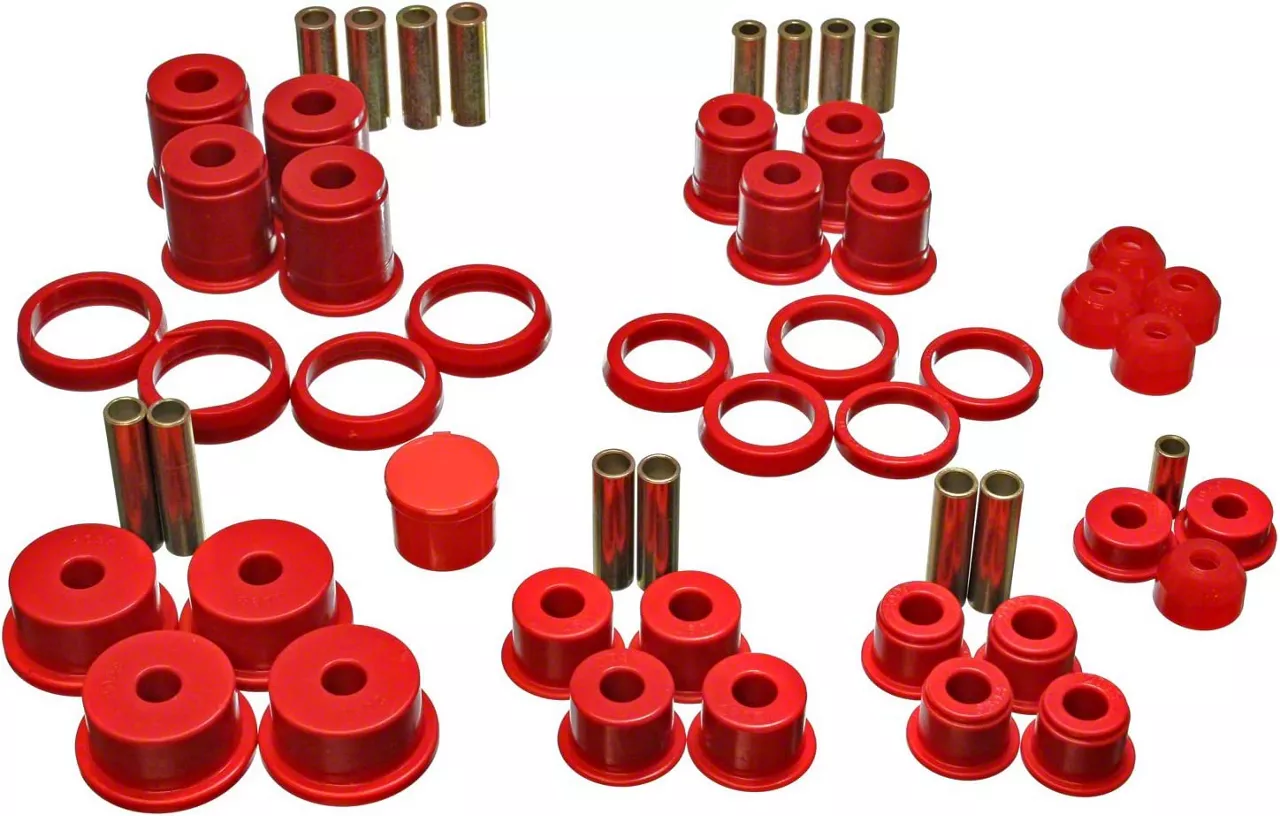 Jeep Cherokee Hyper-Flex System Complete Bushing Kit; Red (84-01 4WD ...